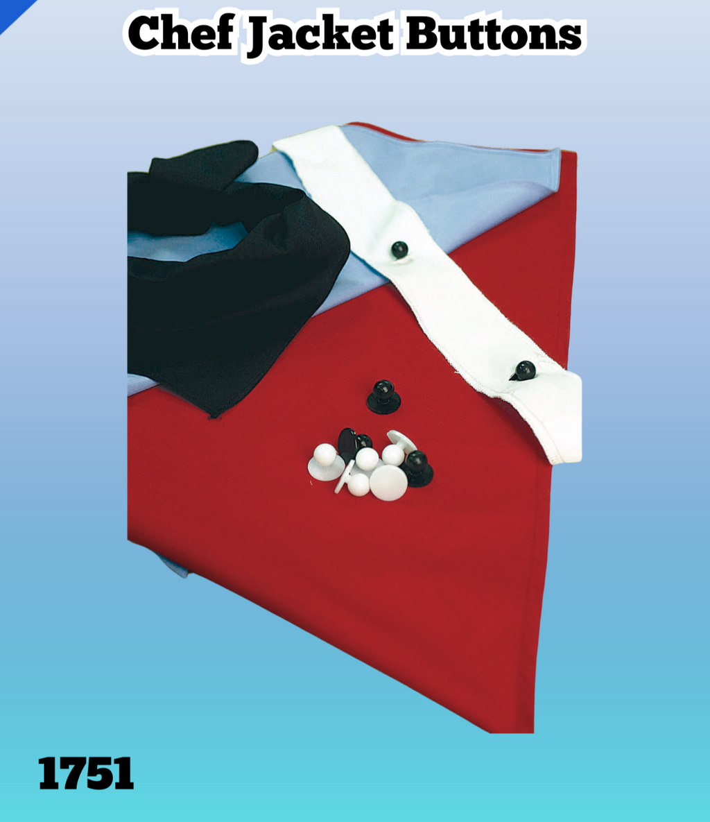 DNC 4PACKS Unisex Chef Jacket Buttons Durable Replacement Buttons 10 P – Collins Clothing Co