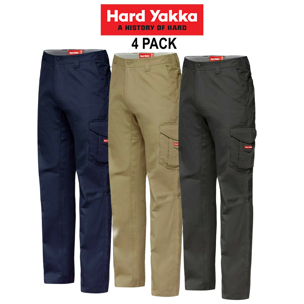 Hard Yakka 4 Pack Koolgear Vented Cargo Pants Work Lightweight Summer ...