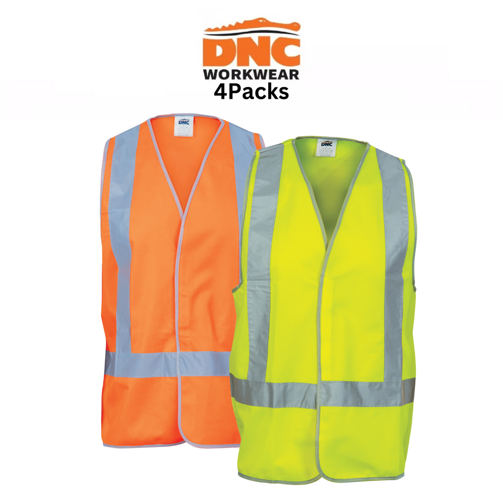 DNC Unisex 4Packs Day Night Hi Vis Safety Vest H Pattern Reflective Ta ...