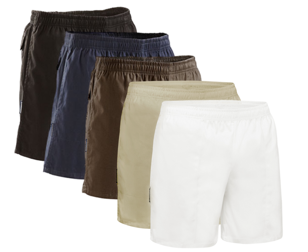 Stubbies Ruggers 2 Pack Long Leg Shorts Draw Cord Cotton Comfort Work ...
