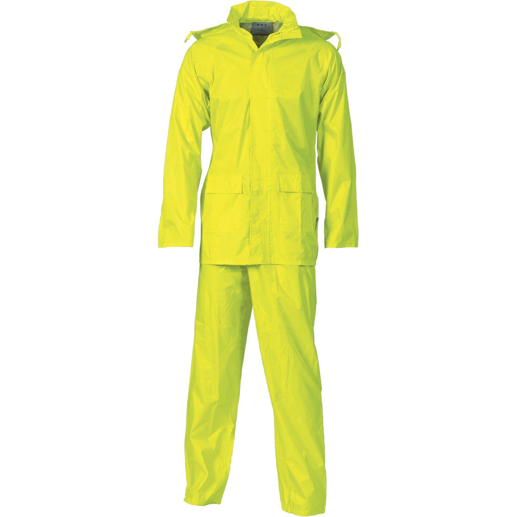 SALE DNC Mens Waterproof Rain Jacket Pants Set Carry Bag Wet Protectio ...