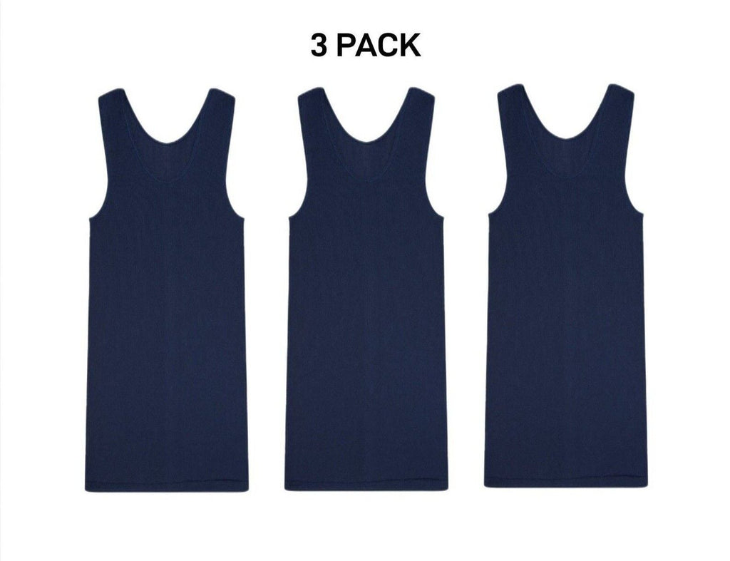 Bonds Mens Chesty Cotton Singlets Underwear Singlet Ribbed Cotton 3 Pa ...