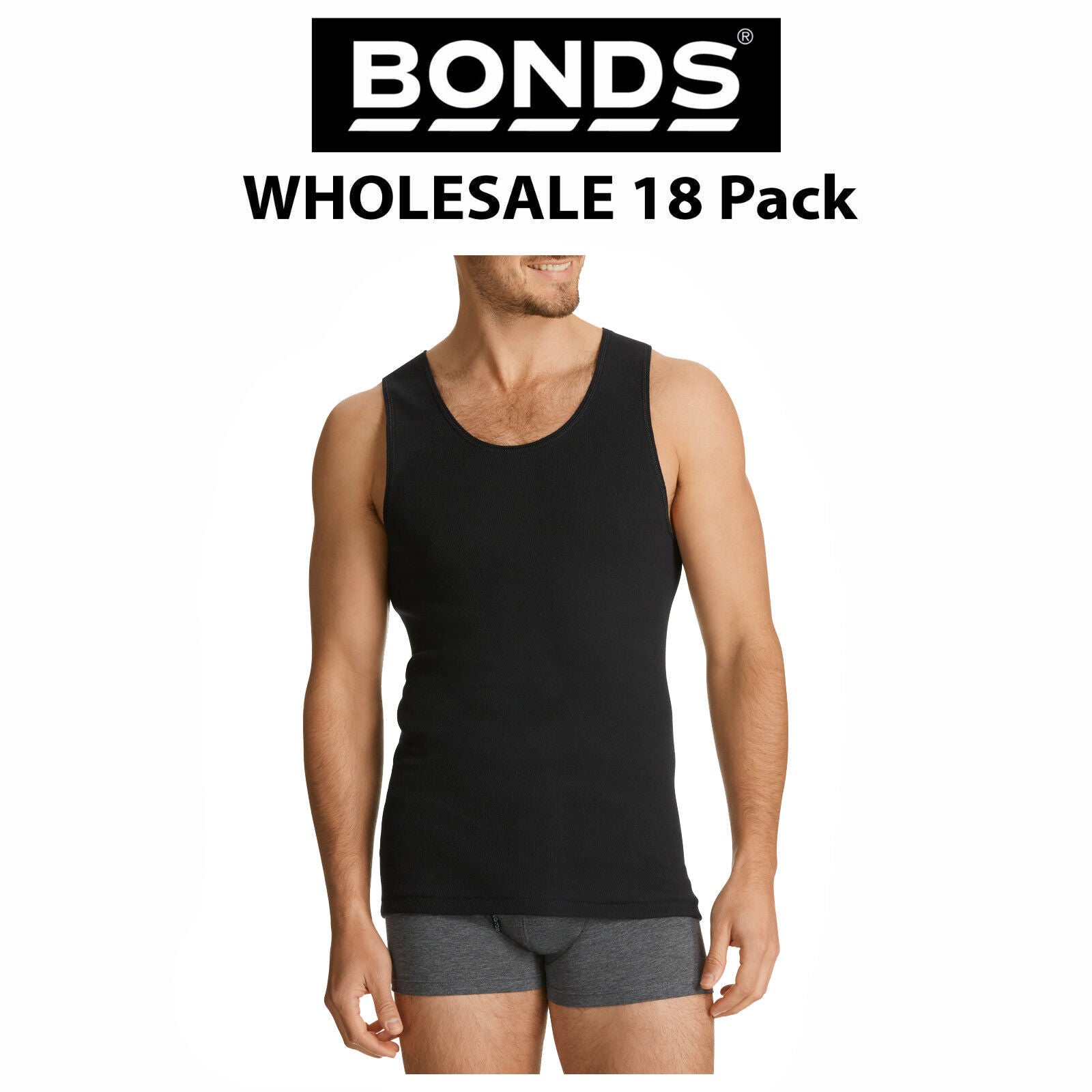 Mens Bonds Chesty Singlet Wholesale Lot 18 Pack Cotton Tank Muscle ...