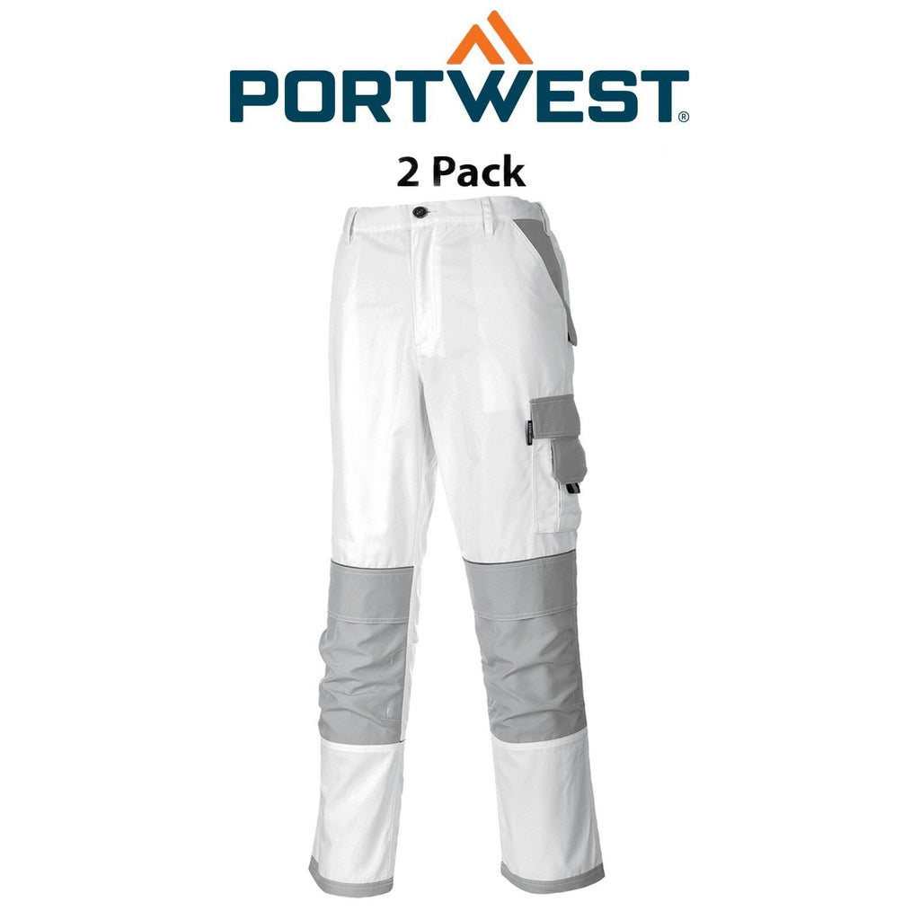 Portwest Painters Pro Trouser 2 Packs Reflective White Taped Work Safe ...