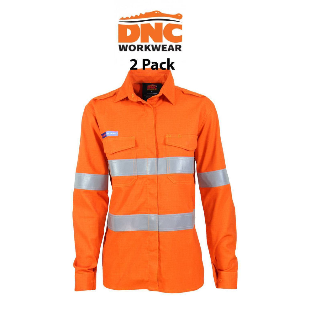 DNC Ladies Inherent 2 Packs PPE2 M/W D/N Workwear Safety Taped Shirt 3 ...