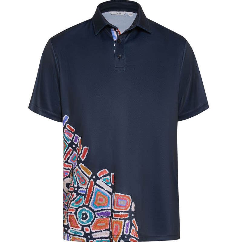 SALE NNT Uniform Water Dreaming Indigenous Print Workwear Classic Polo ...