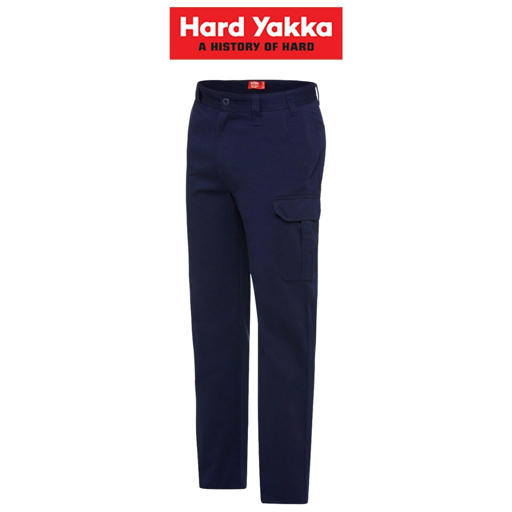 Mens Hard Yakka Core Drill Pants Work Cotton Ruler Pocket Cargo Tough ...